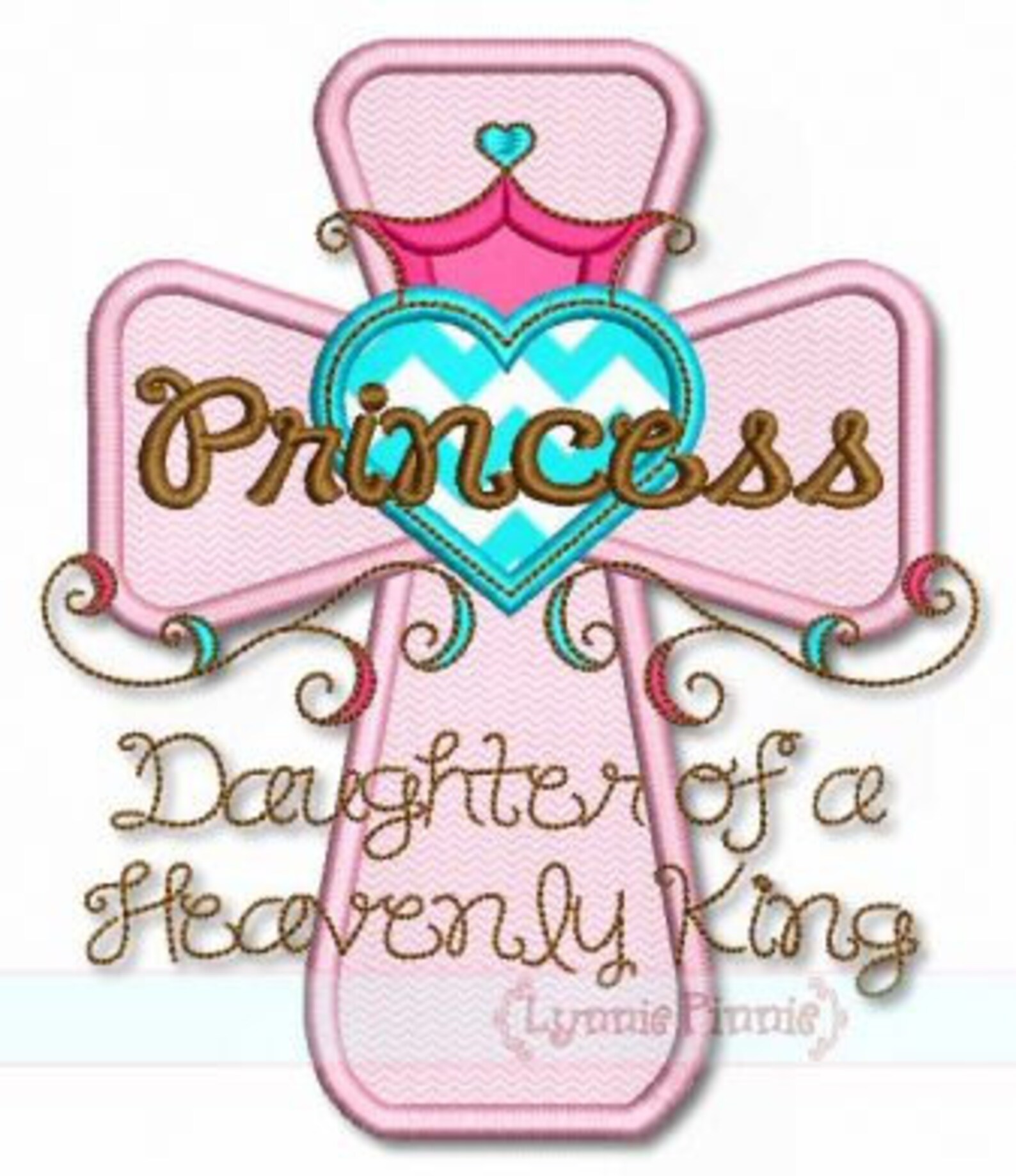 PRINCESS CROSS Applique 4x4 5x7 6x10 Svg Machine Embroidery Design ...