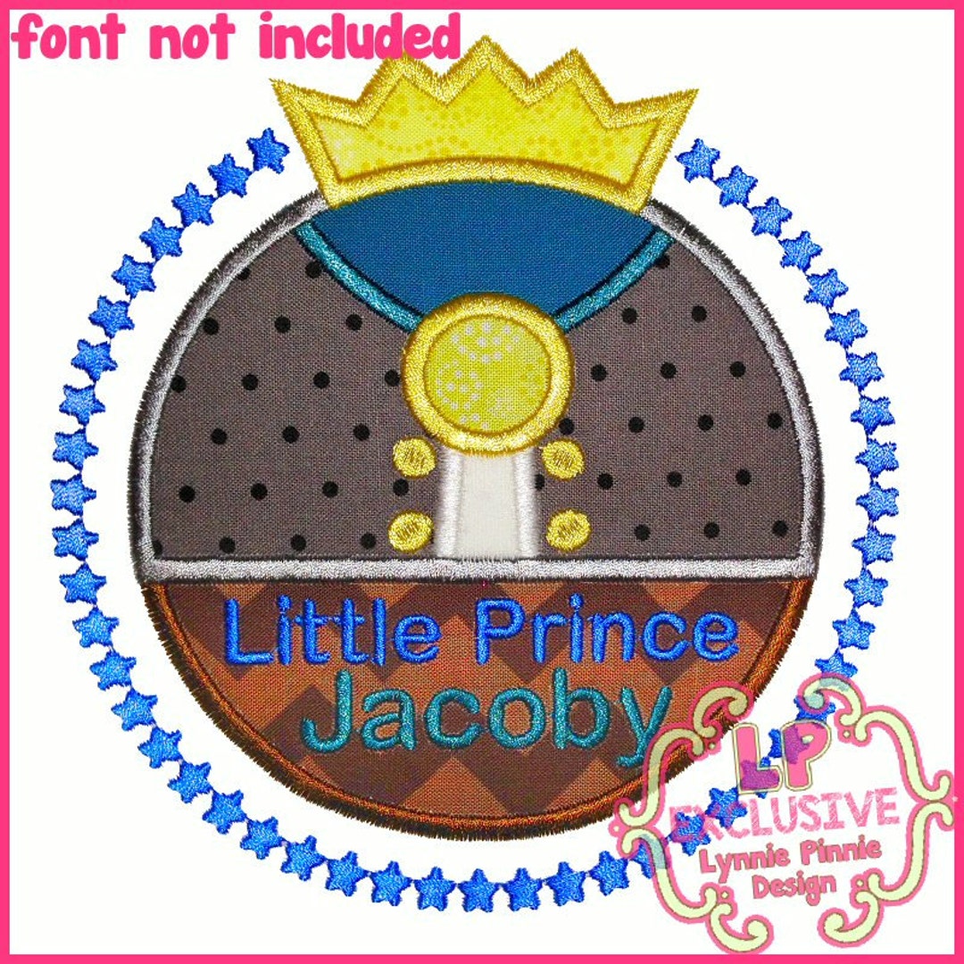 Circle PRINCE Frame Applique 4x4 5x7 6x10 7x11 SVG Machine Embroidery ...