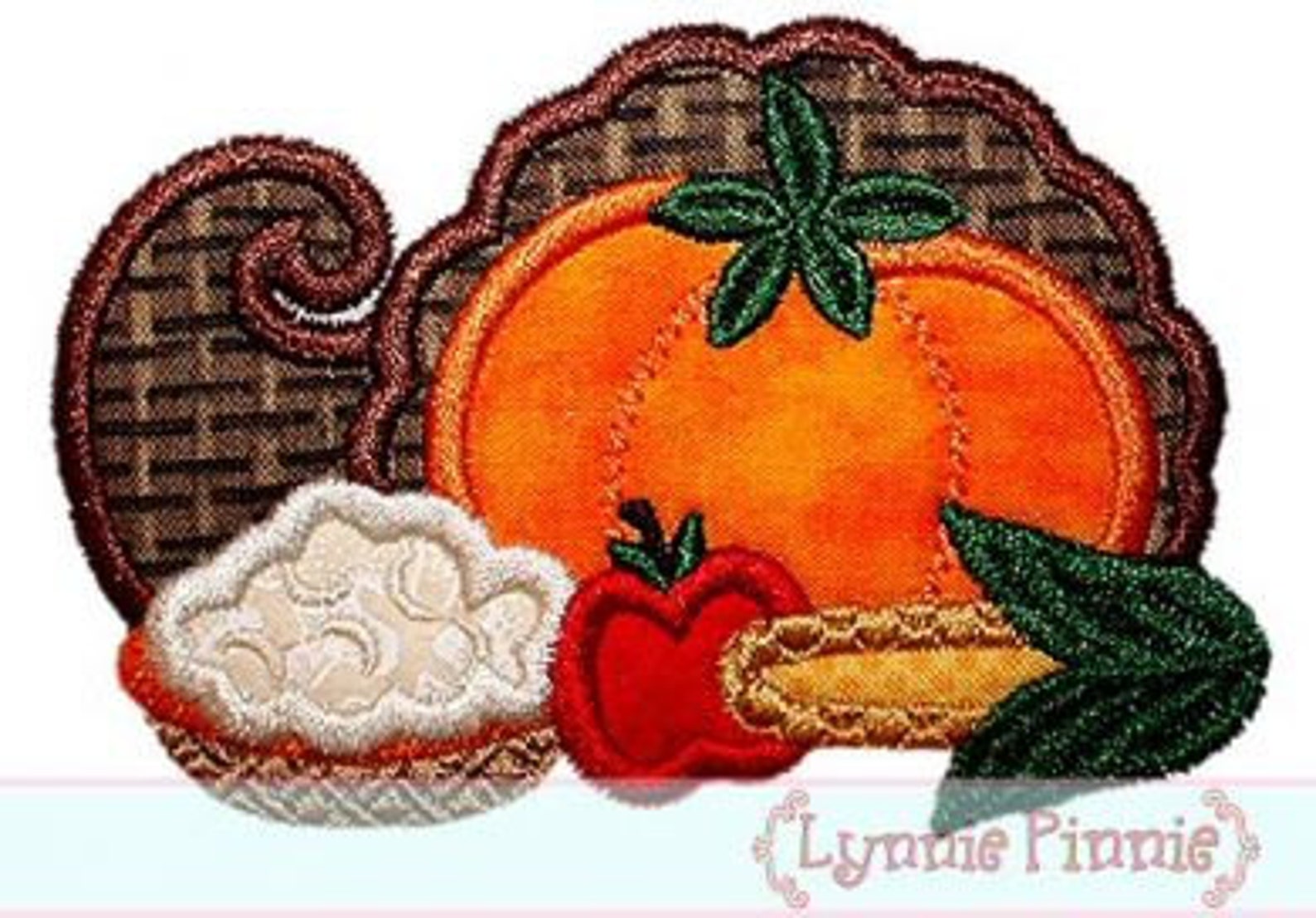 CORNUCOPIA Applique 4x4 5x7 6x10 7x11 Machine Embroidery Design ...