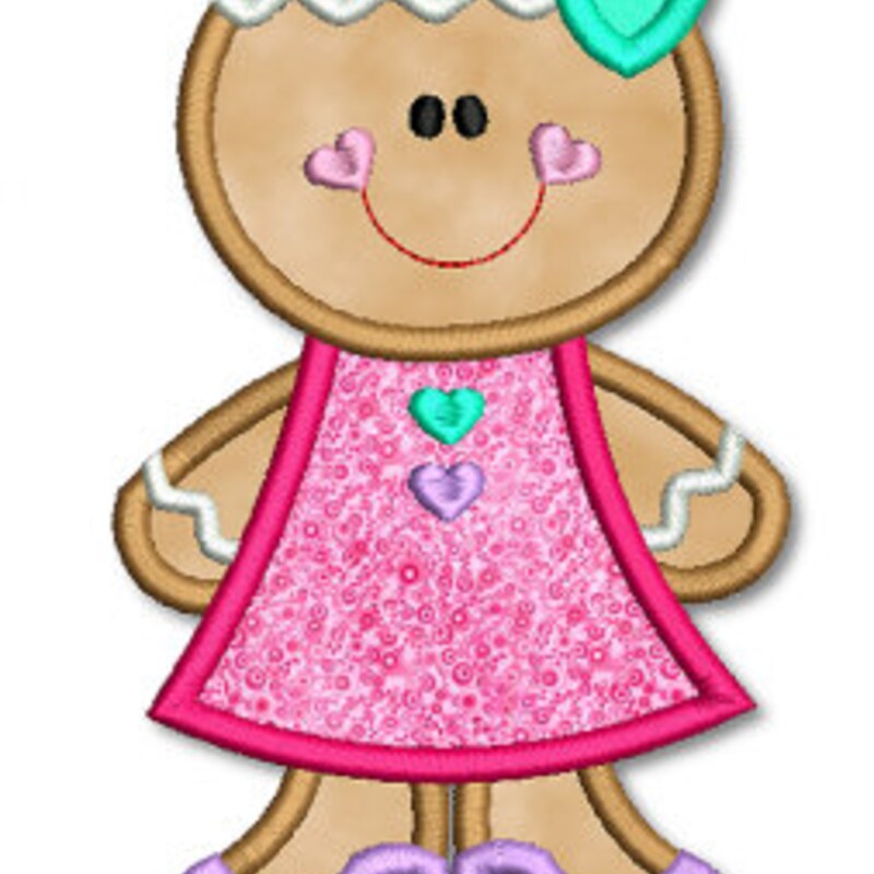 Gingerbread Applique - Etsy