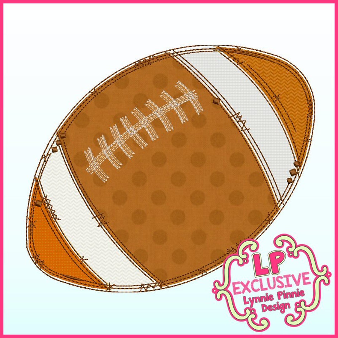 Crafty Applique Football 4 Sizes Machine Embroidery Design File - Etsy