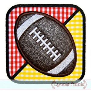 HOUSE DIVIDED Football Square Applique 4x4 5x7 6x10 Machine Embroidery ...