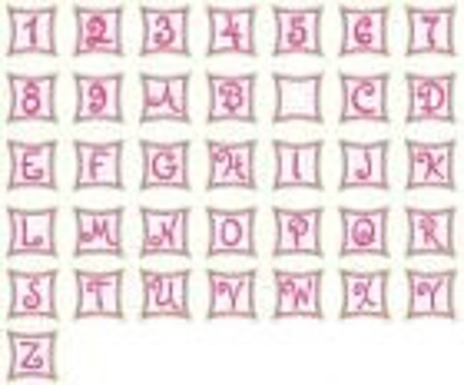 SQUARE Applique ALPHABET 4x4 5x7 Machine Embroidery Design Font INSTANT ...