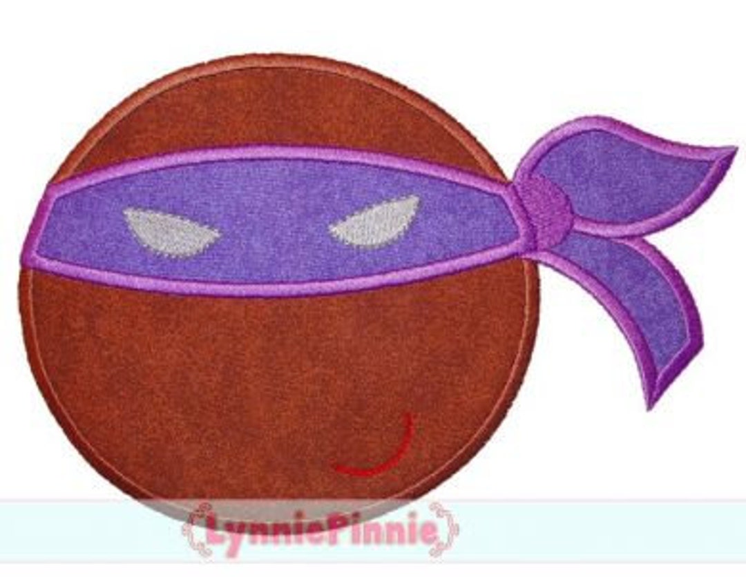 NINJA GINGER Face Applique 1 4x4 5x7 6x10 7x11 SVG Machine Embroidery ...