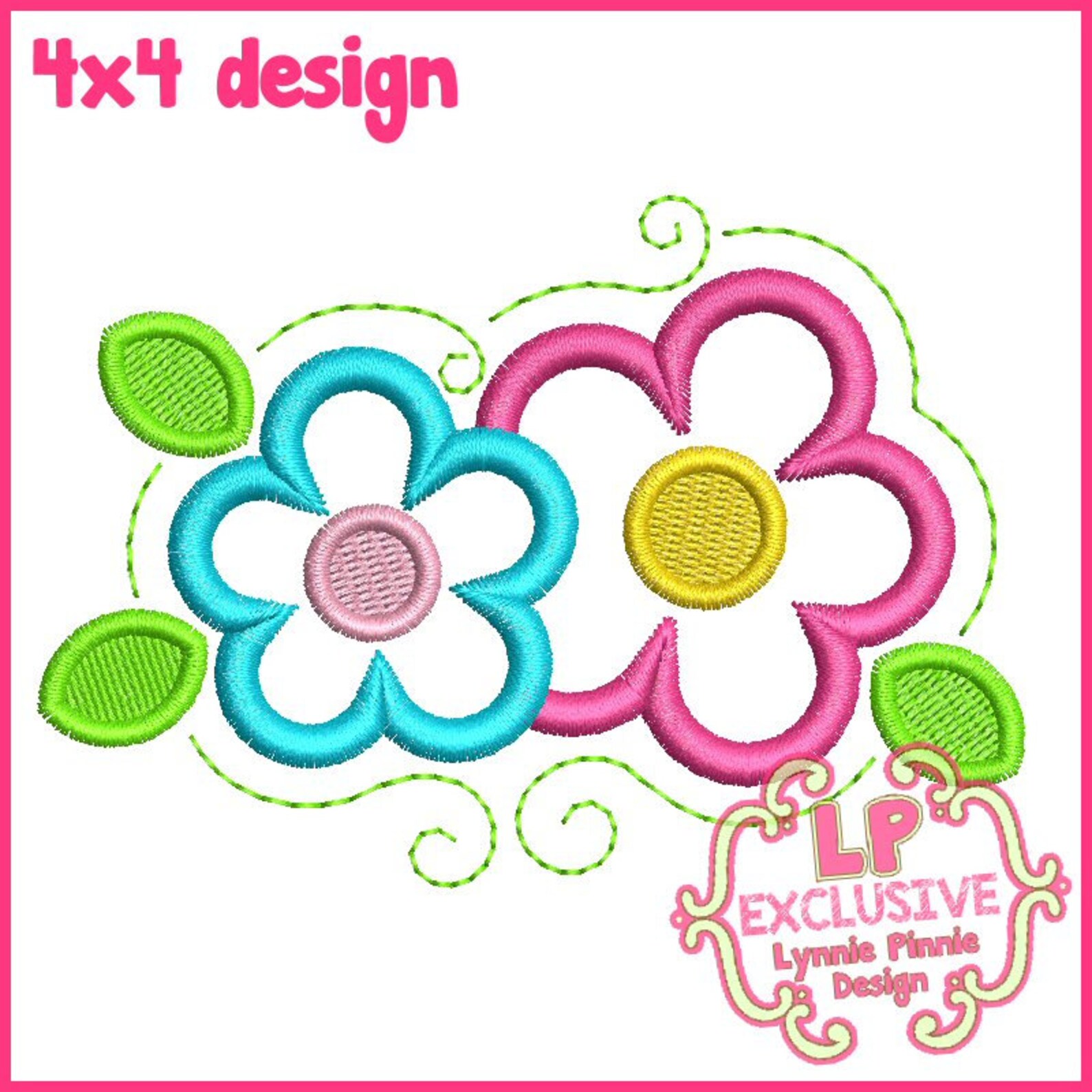 SWIRL FLOWERS Applique 4x4 5x7 6x10 SVG Machine Embroidery - Etsy