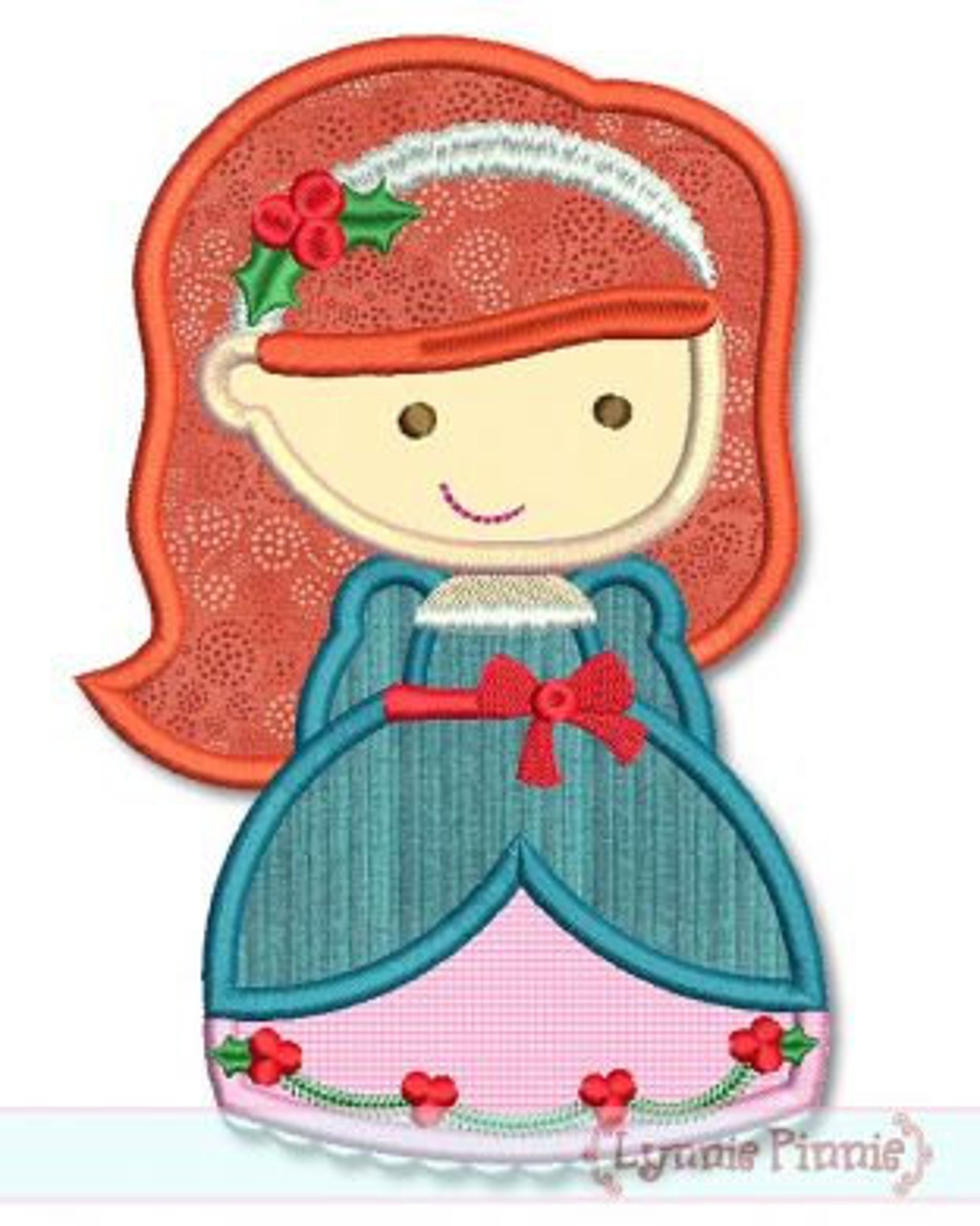CHRISTMAS PRINCESS Applique 5 4x4 5x7 6x10 Svg Machine - Etsy