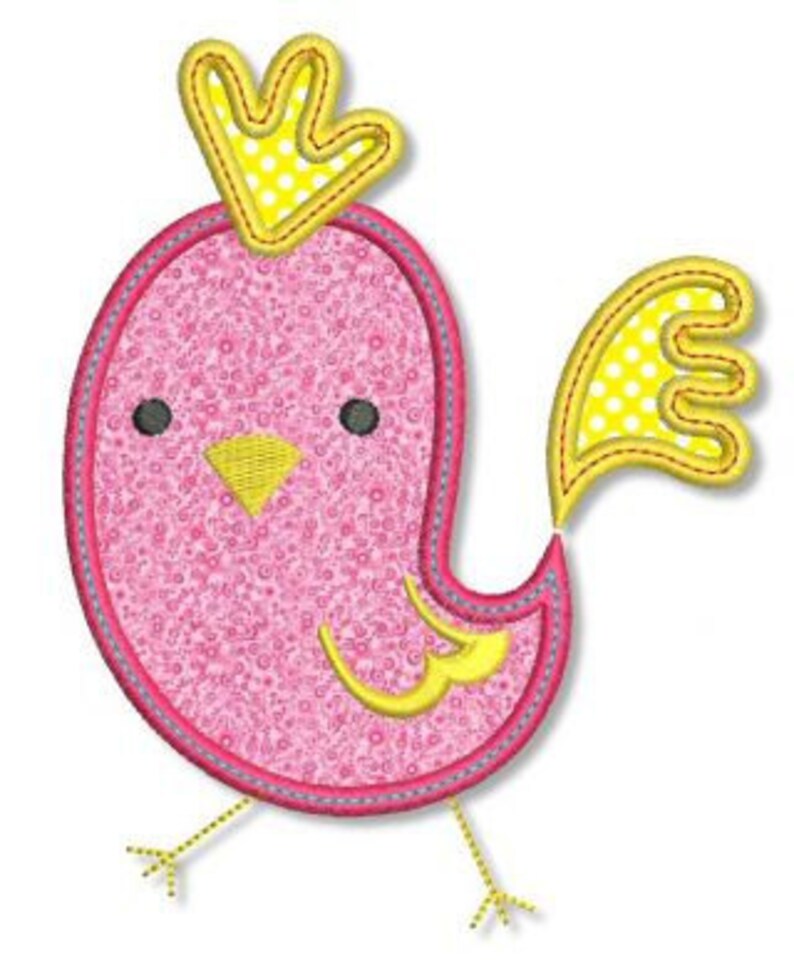 Funky CHICKEN Applique SET 4x4 5x7 Machine Embroidery Design - Etsy
