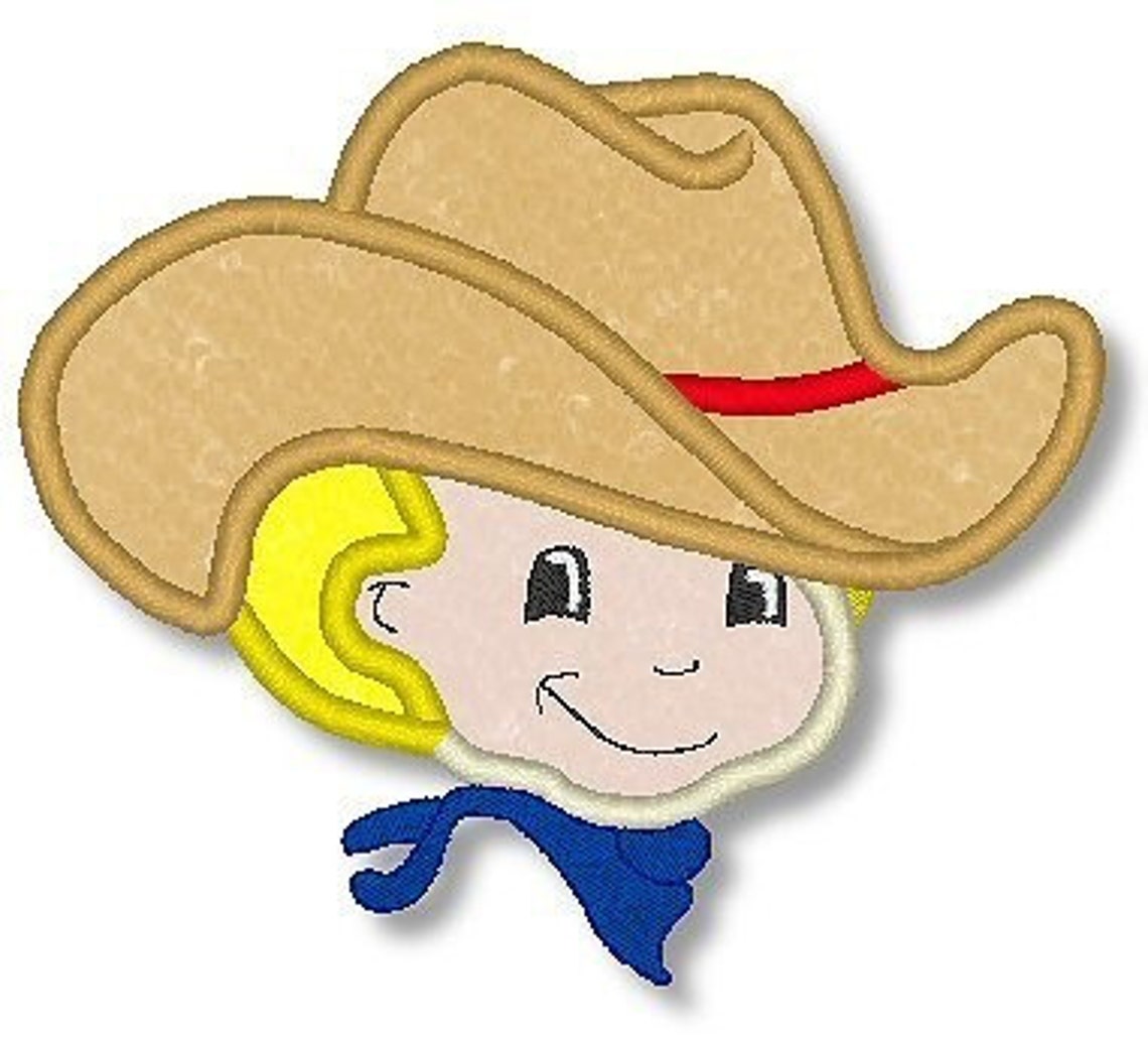 Applique LI'L COWBOY 4x4 5x7 Machine Embroidery Design INSTANT Download ...