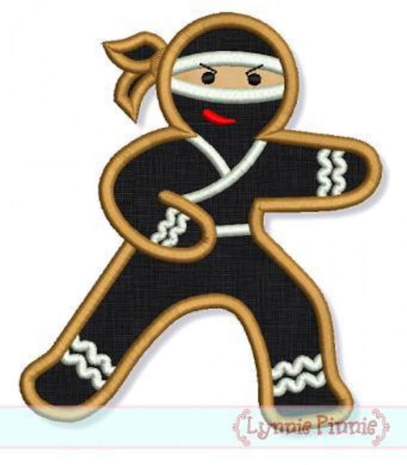 GINGER Bread NINJA 4x4 5x7 6x10 Machine Embroidery Design File - Etsy