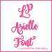 Arielle Script Bold Satin Stitch Font Uppercase and Lowercase Font ...