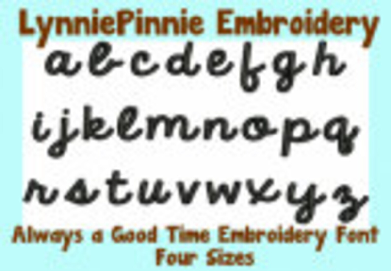 ALWAYS a GOOD TIME Bold Script Embroidery Font 4 Sizes Machine | Etsy