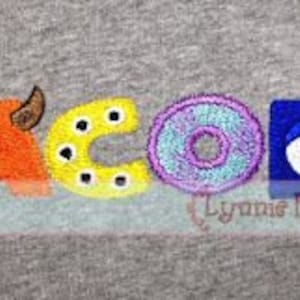 Little MONSTER ALPHABET Embroidery Font 3 Sizes Machine Embroidery ...