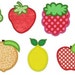 Simple FRUIT Applique SET 4x4 5x7 Machine Embroidery Design File Tree ...