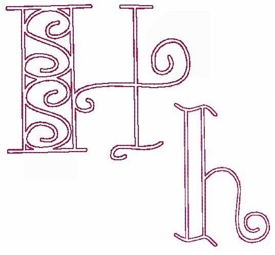 REDWORK Scrolls ALPHABET 4x4 Machine Embroidery Design INSTANT - Etsy