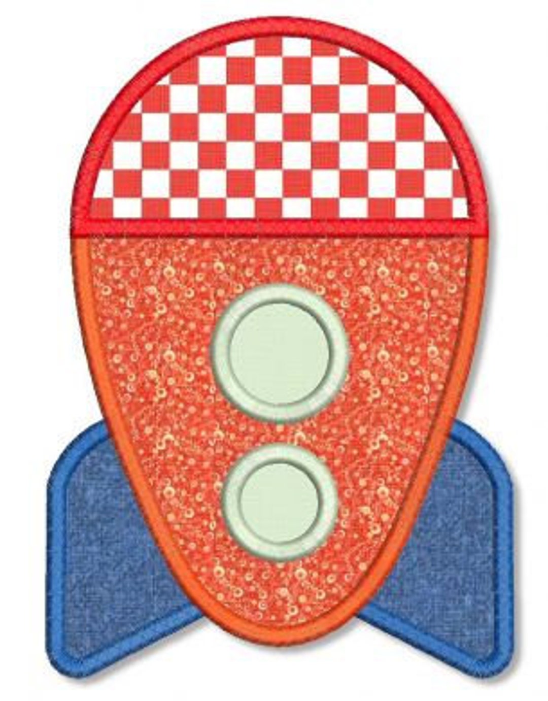 ROCKET SHIP Applique 4x4 5x7 Machine Embroidery Design Boy Baby Child ...