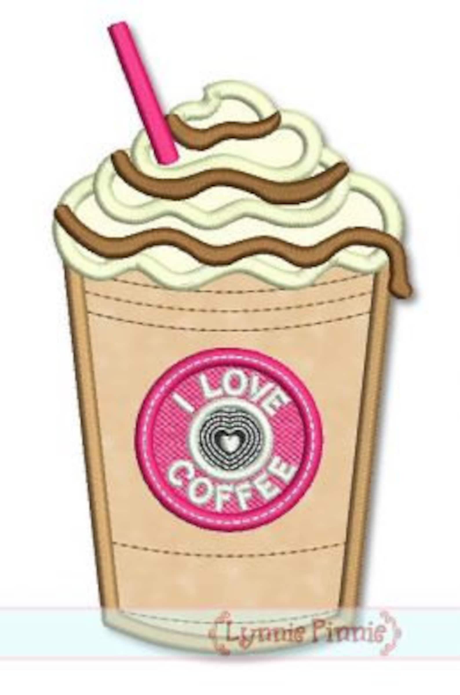 COFFEE FRAPPE Applique 4x4 5x7 6x10 Svg INSTANT Download - Etsy