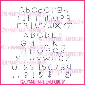 Baby Bean Stitch MINI Font Uppercase & Lowercase Font DIGITAL ...