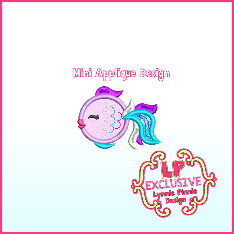 Colorful Fancy Fish Applique Machine Embroidery Design 4x4 5x7 6x10 ...