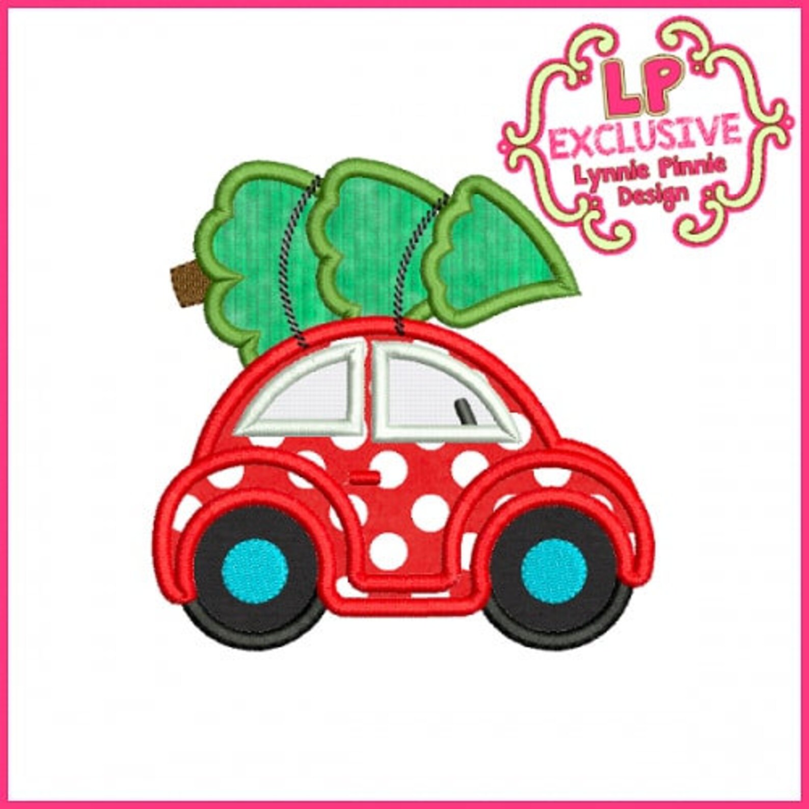 Christmas Tree Buggy Car Applique Design 4x4 5x7 6x10 7x11 | Etsy