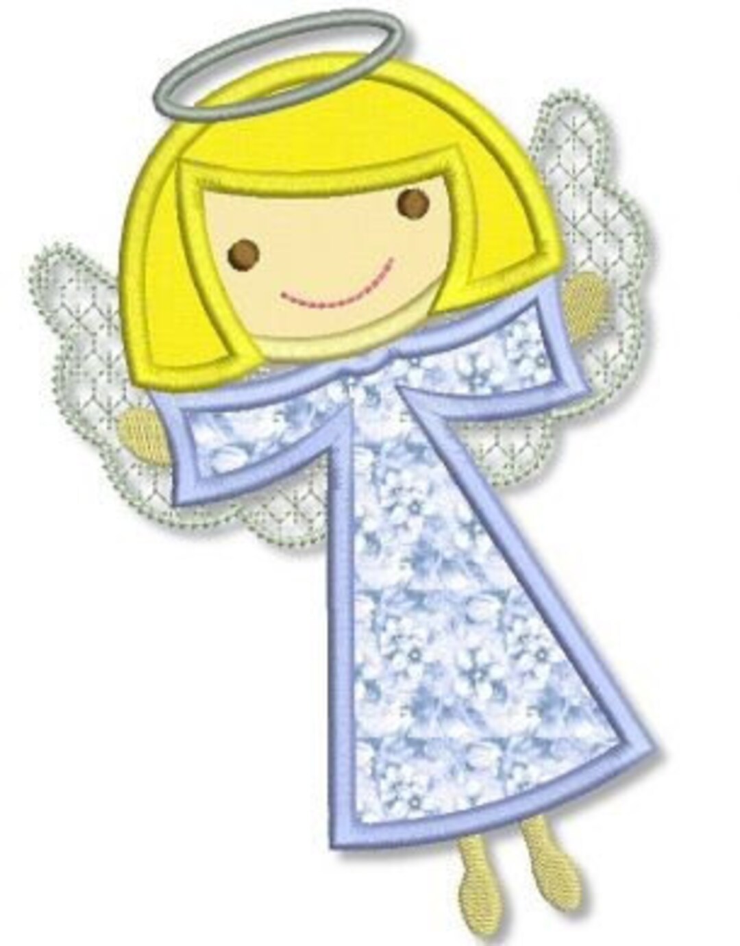 ANGEL Applique 4x4 5x7 Machine Embroidery Design Christmas Nativity ...