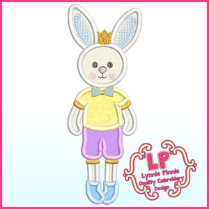 Vintage Bunny Prince 1 Applique Machine Embroidery Design | Etsy