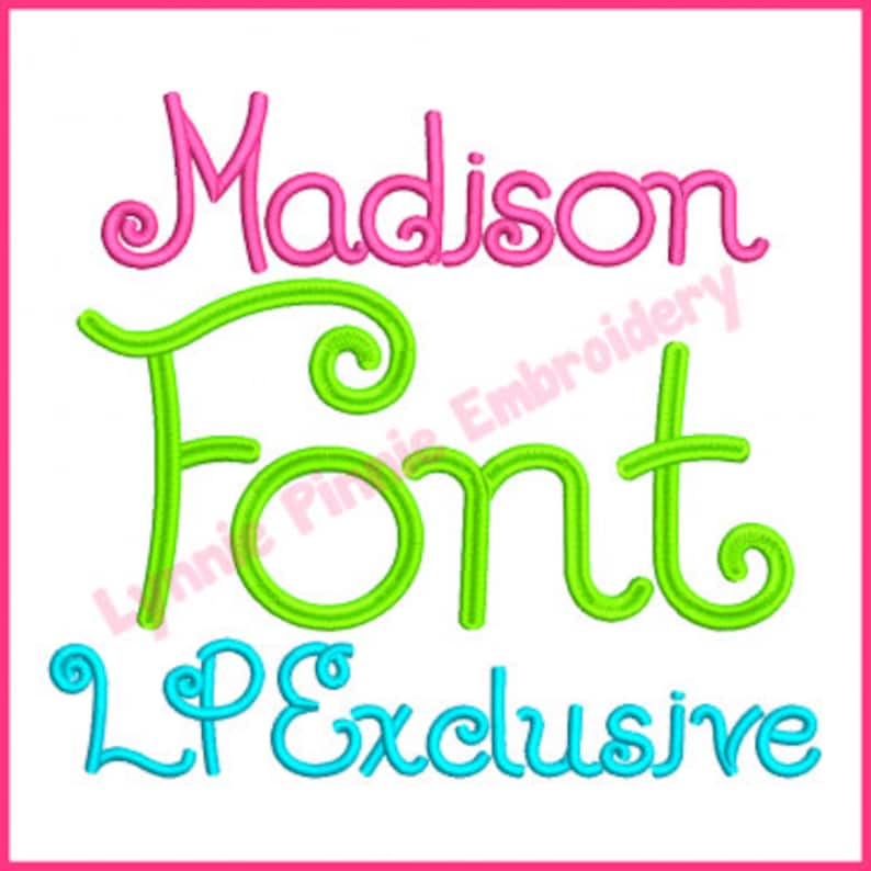 Madison Embroidery Font Exclusive Hand-drawn Alphabet in 5 | Etsy
