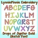 DROPS OF JUPITER Bold Sketch Embroidery Font 4 Sizes Machine Embroidery ...