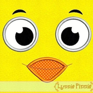 INSTANT Download Little CHICK FACE Applique 4x4 5x7 6x10 Machine ...