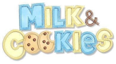 MILK and COOKIES Wording Fill and Applique Machine Embroidery - Etsy