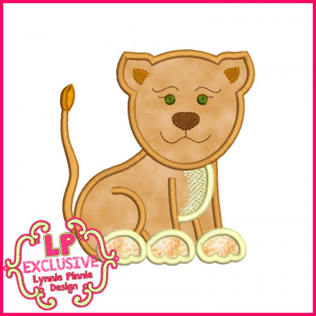 Lioness Applique Design 4x4 5x7 6x10 SVG Machine Embroidery Design - Etsy
