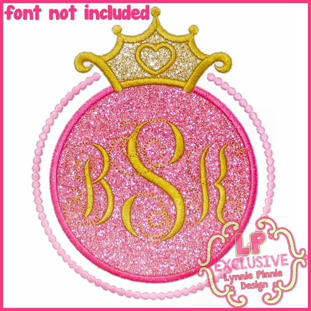 Circle PRINCESS FRAME 1 Applique 4x4 5x7 6x10 7x11 SVG Machine ...