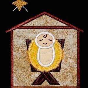 NATIVITY SET Applique 4x4 5x7 6x10 Machine Embroidery Design CHRISTMAS ...