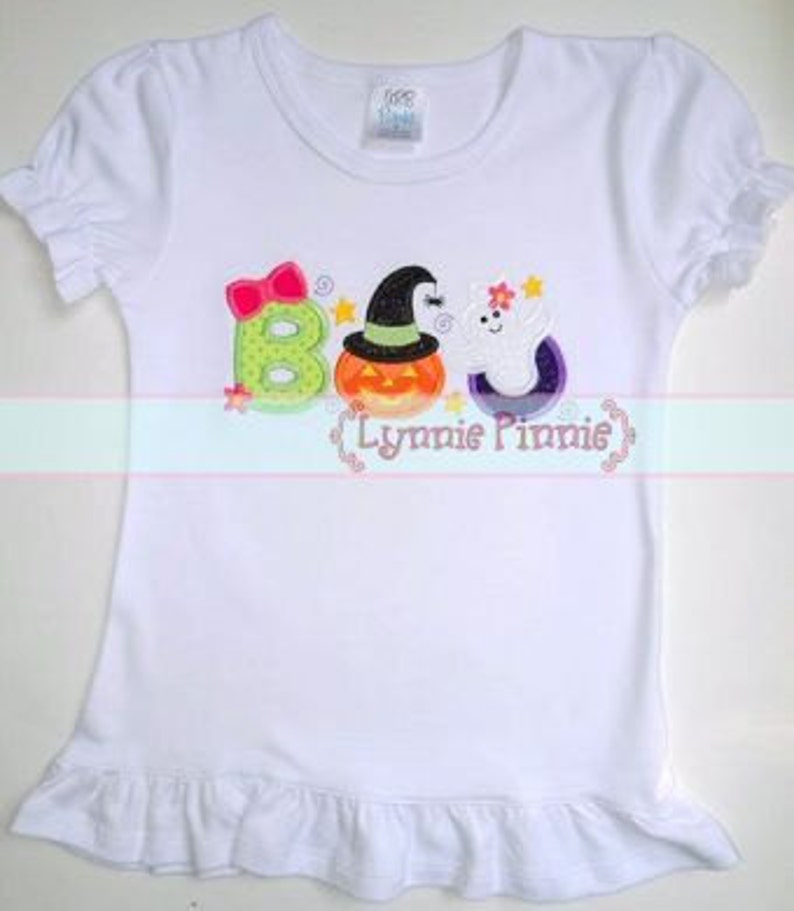 GIRLY BOO Applique 4x4 5x7 6x10 Machine Embroidery Design - Etsy