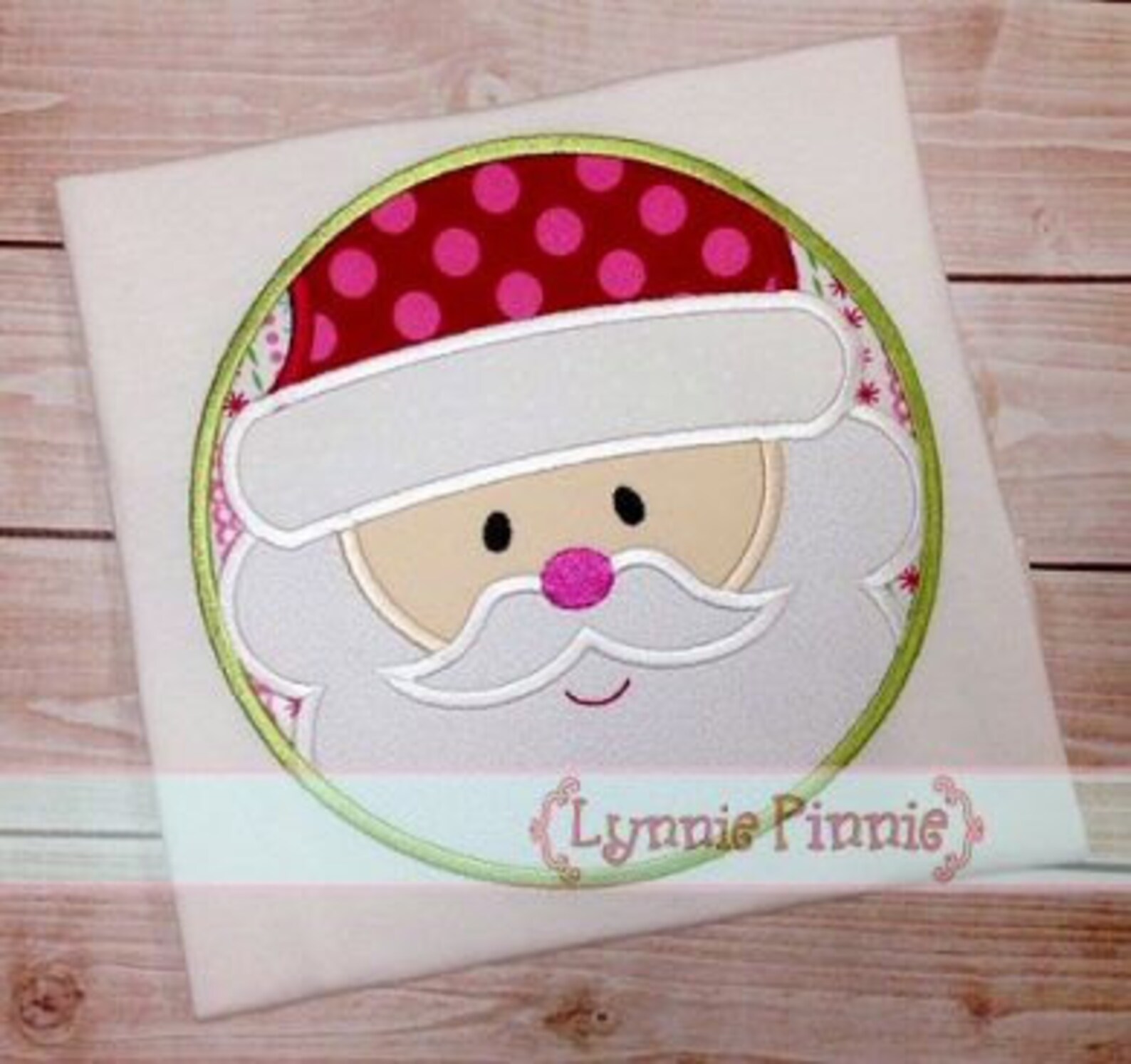 SANTA CIRCLE Applique 4x4 5x7 6x10 7x11 Svg Machine Embroidery | Etsy