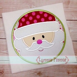SANTA CIRCLE Applique 4x4 5x7 6x10 7x11 Svg Machine Embroidery Design ...