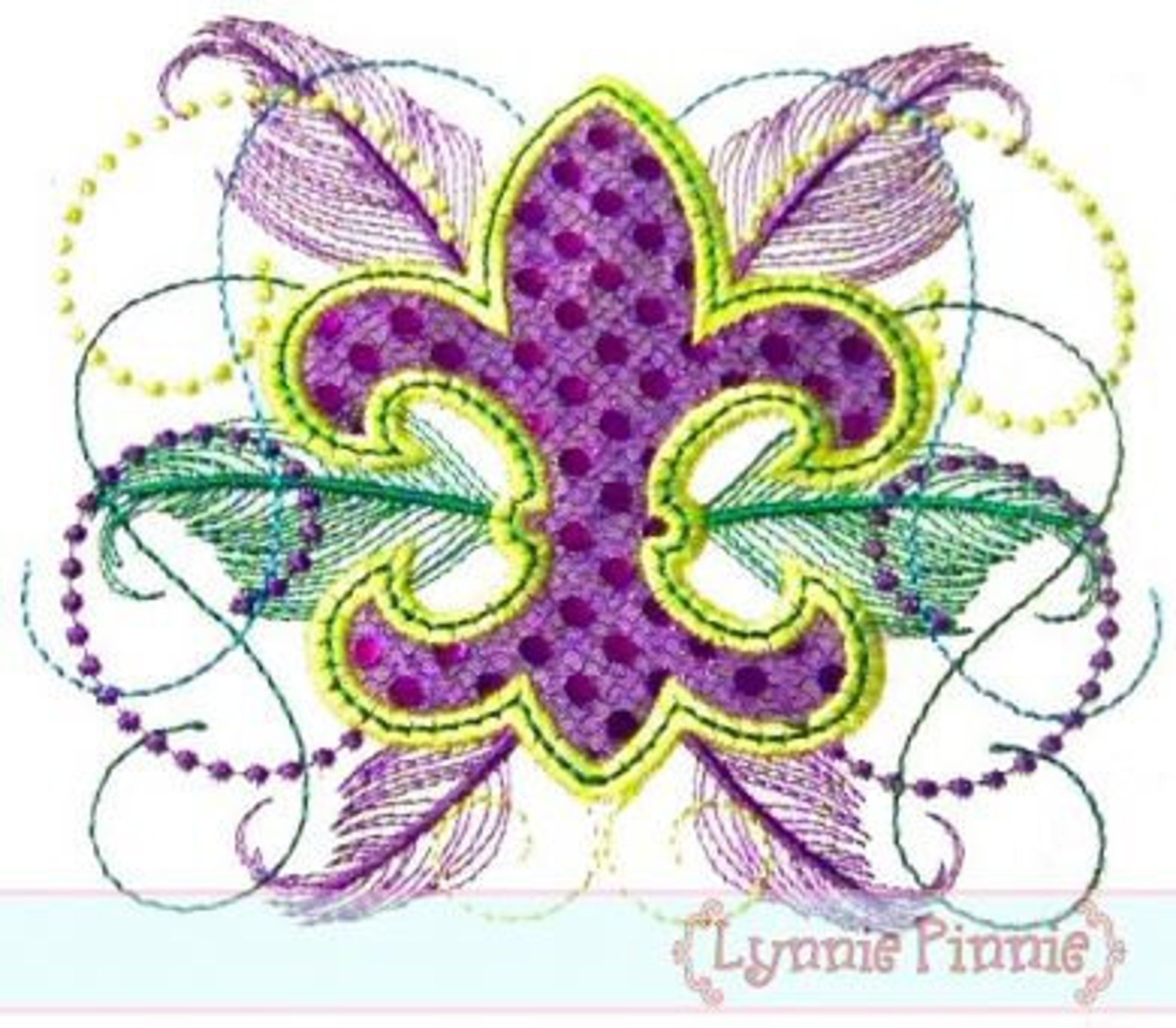 FANCY FLEUR De Lis Applique 4x4 5x7 6x10 Machine Embroidery Design ...