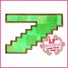 PIXEL BLOCK Multicolor Applique Number Set 3 Sizes 4x4 5x7 6x10 Machine ...