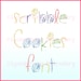 Scribble Cookies Triple Run Font Uppercase & Lowercase Embroidery Font ...