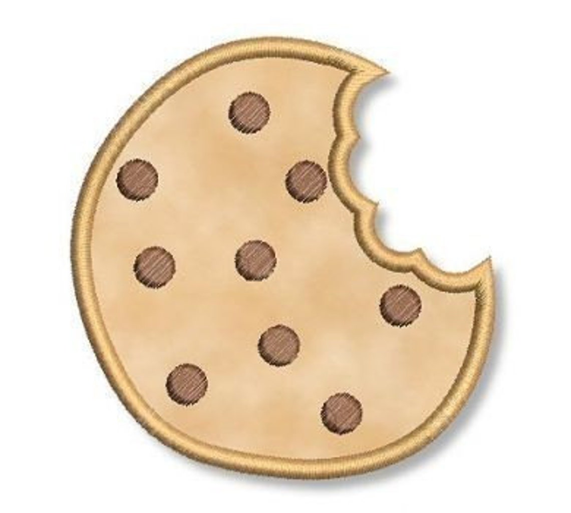 Applique CHOCOLATE CHIP COOKIE 2 Styles 4x4 Machine Embroidery Design ...