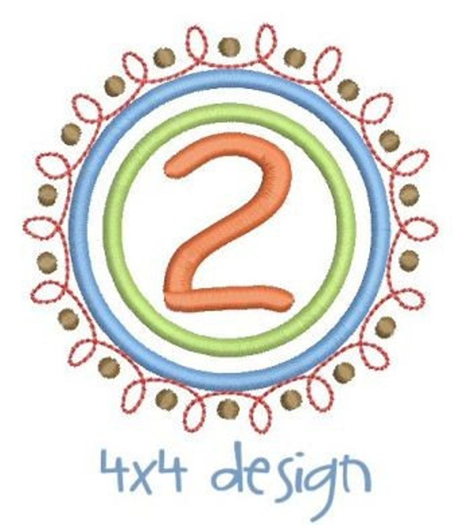 Doodle NUMBERS Applique SET 4x4 5x7 6x10 Machine Embroidery Design ...