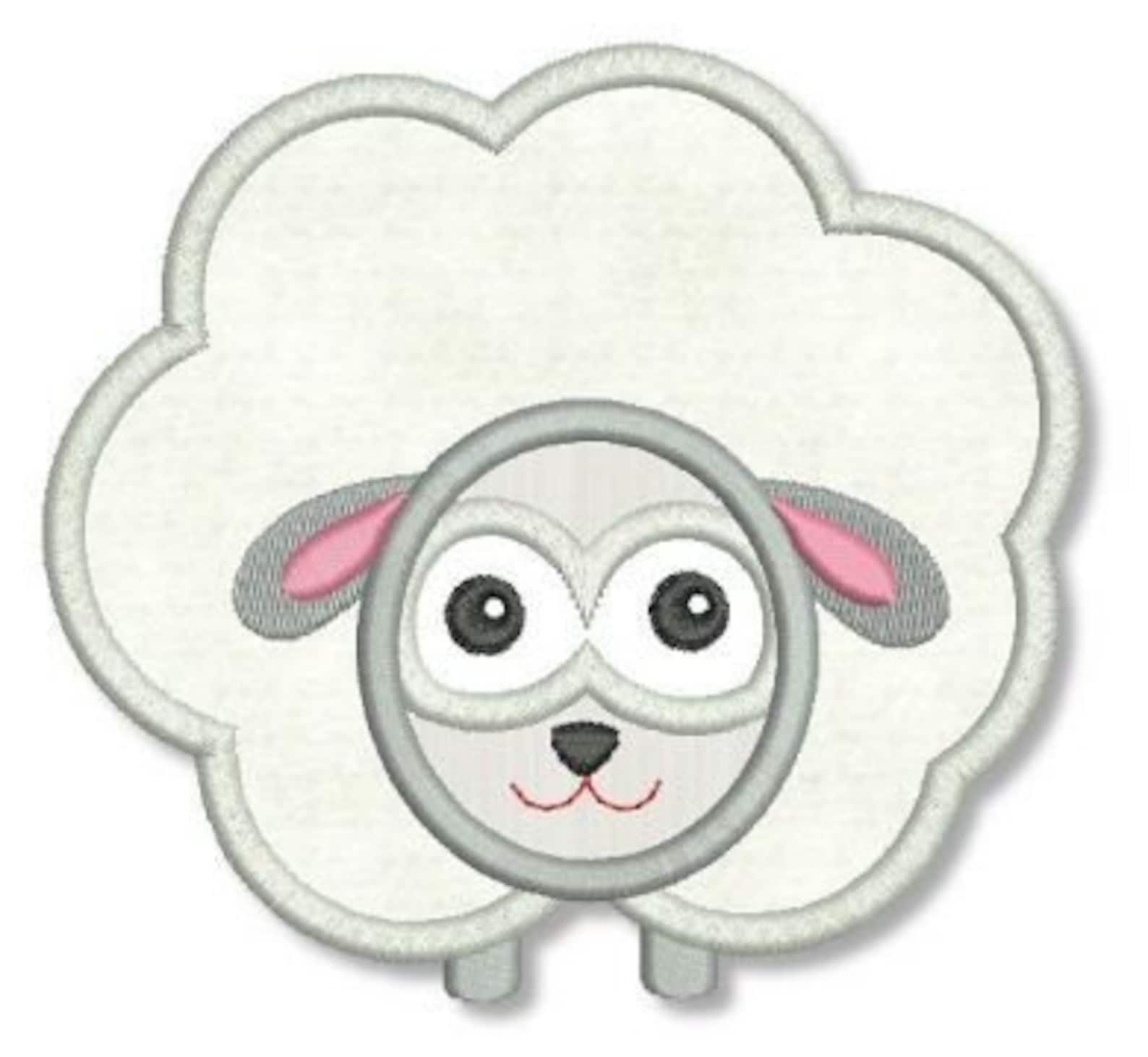 SHEEP Applique 4x4 5x7 Machine Embroidery Design Easter Baby Boy Girl ...