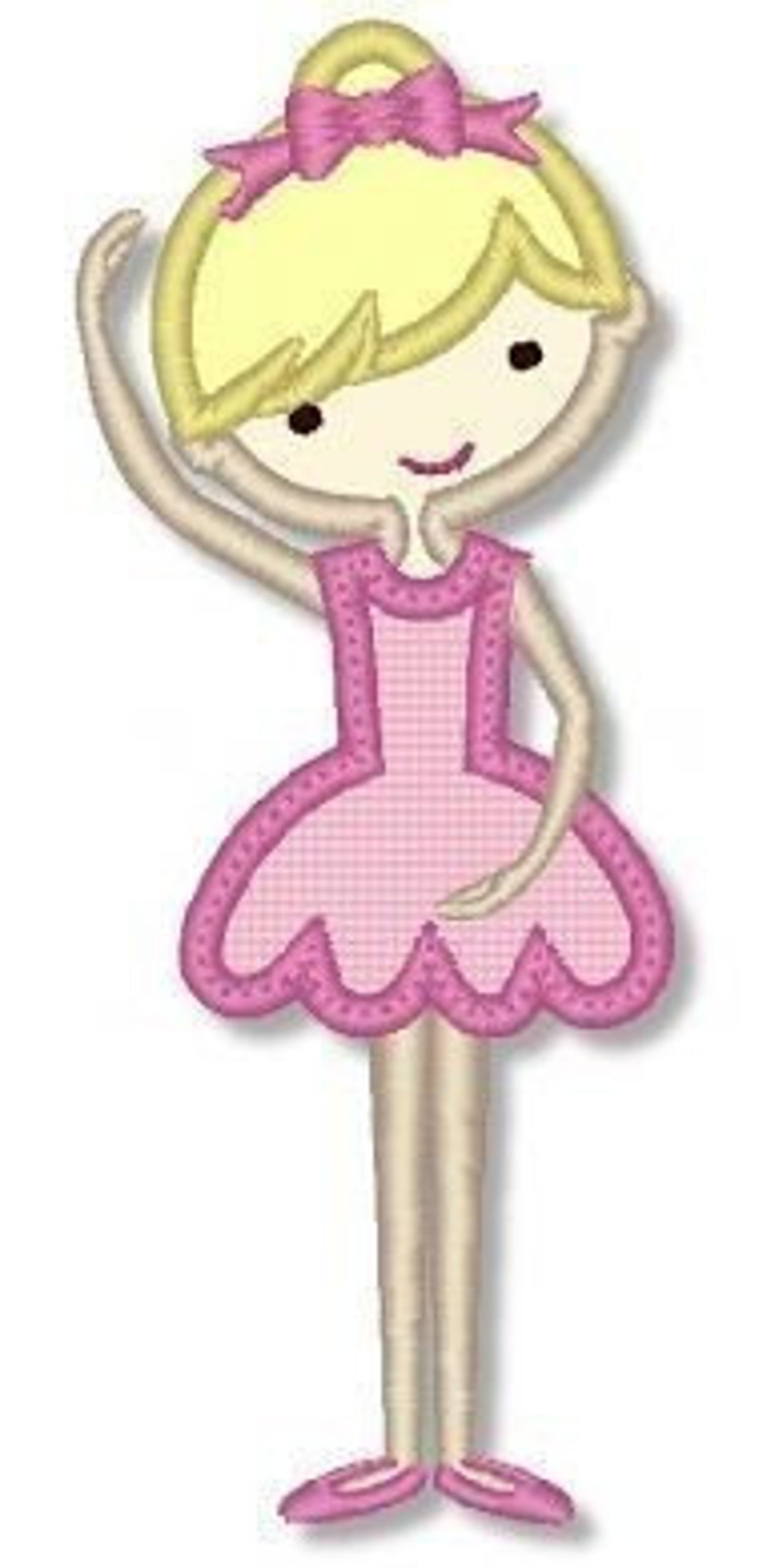 Little BALLERINA Applique 4x4 5x7 Machine Embroidery Design Girl Pink ...