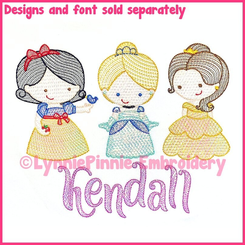 Yellow Princess optional Mylar 3 Sizes Machine Embroidery - Etsy