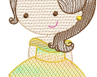 Yellow Princess optional Mylar 3 Sizes Machine Embroidery - Etsy