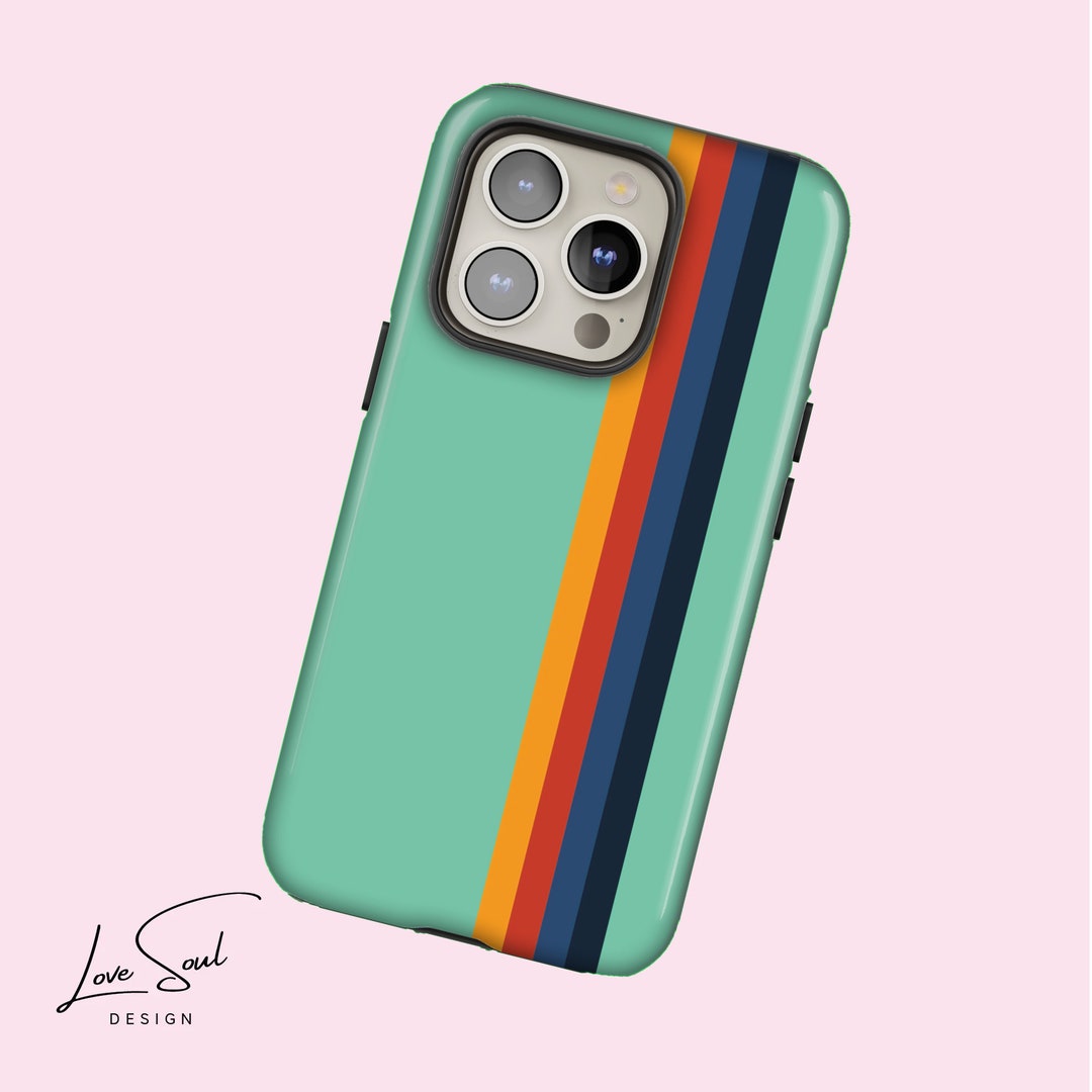 Retro Stripes Phone Case Vintage Lines TOUGH Cover for iPhone 16 Pro ...