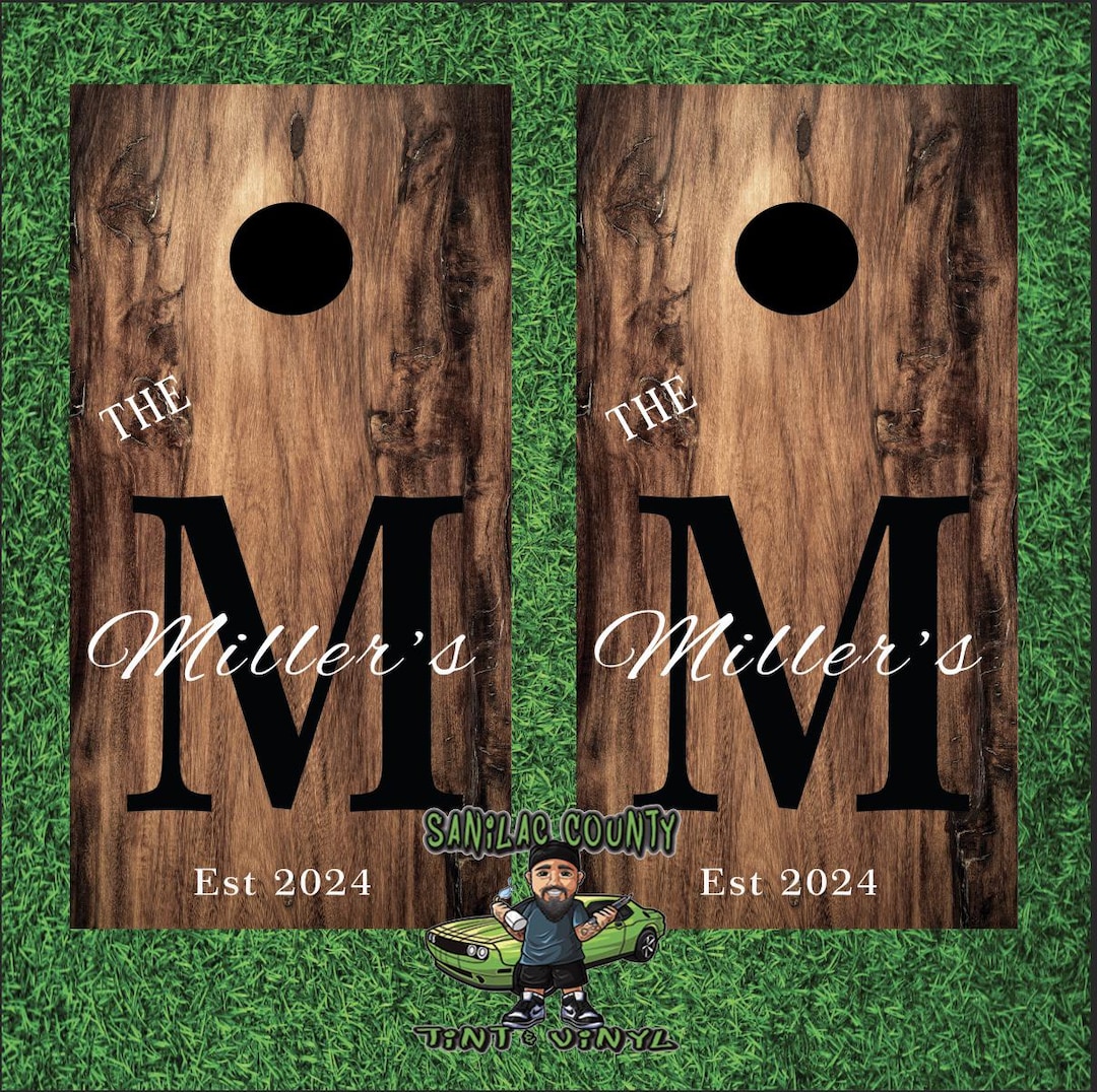 Customized Cornhole Wraps Laminated - Etsy