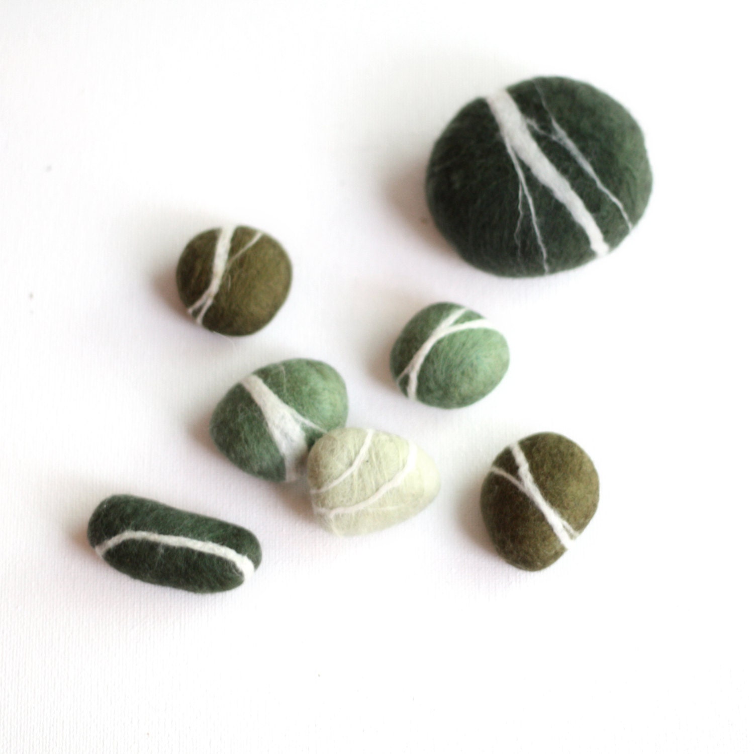 Hand Felted Pebbles Pine Forest - Etsy
