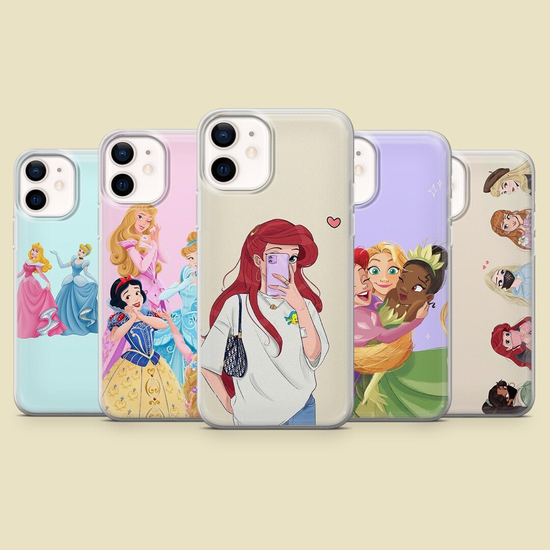 Princess Phone Case Disney Girl Cover for iPhone 16, 15, 14, 13, 12 ...