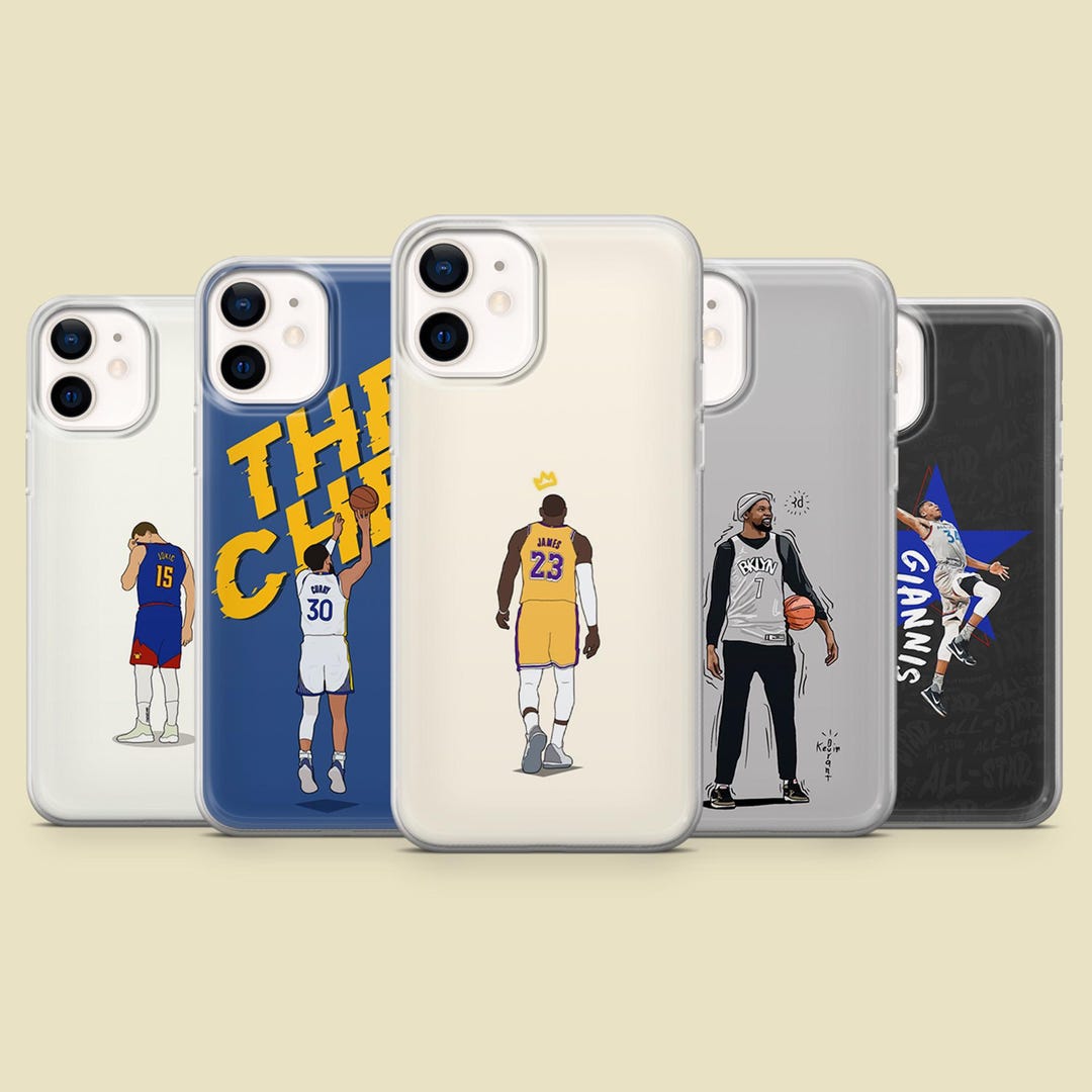 Basketball Phone Case Chief Curry King James Cover for iPhone 16, 15 ...