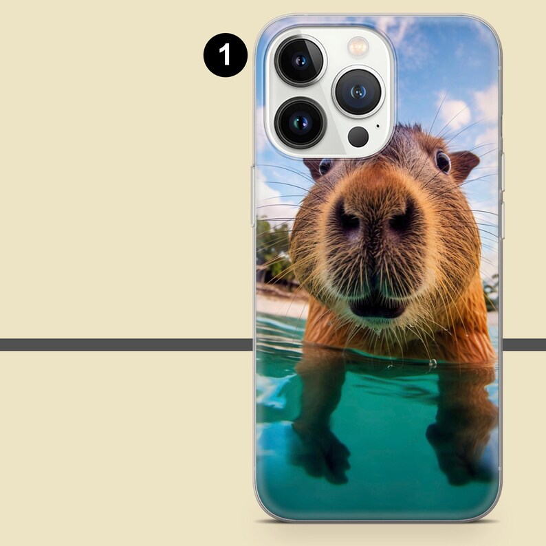 Capibara Phone Case Animal Meme Cover for iPhone 16, 15, 14, 13, 12 ...